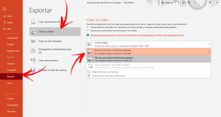 Convertir PowerPoint en Vídeo 】Guía Paso a Paso 2025