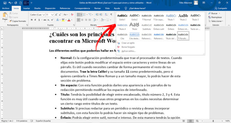 Estilos en Word 】¿Qué Son? + Cómo Crear Uno 2025