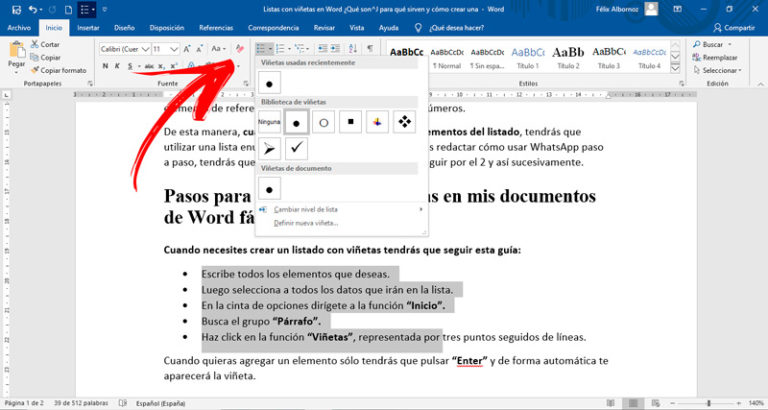 Bulleted lists in Word What are they, what are they for and how to ...