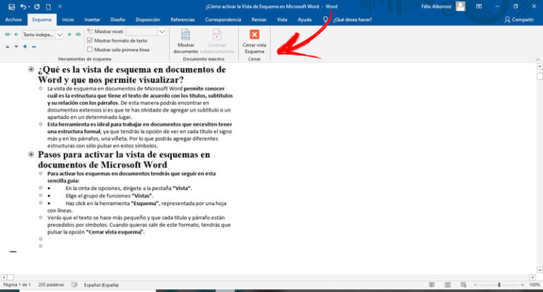 Vista Esquemas en Word 】Guía Paso a Paso 2025