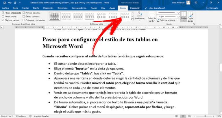 Table styles in Microsoft Word What are they, what are they for and how ...