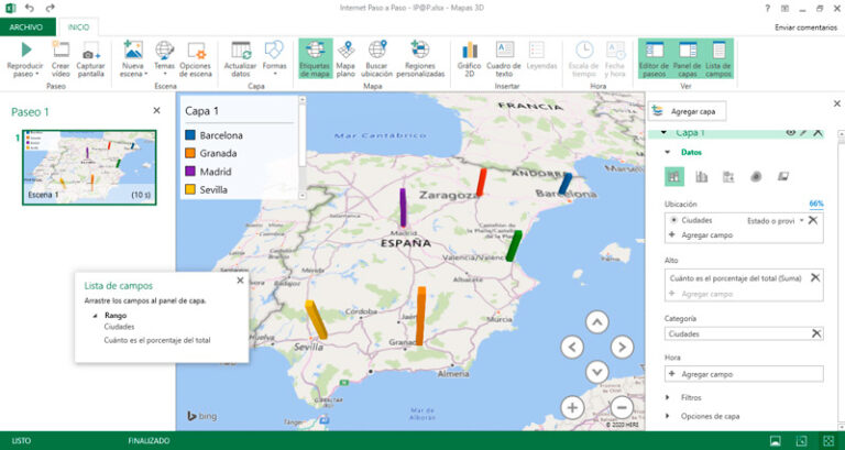 Hacer Mapas 3D en Microsoft Excel 】Guía Paso a Paso 2025