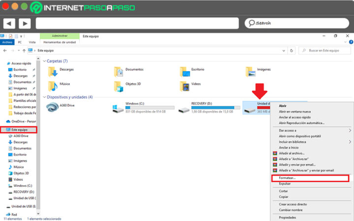 How to format a USB flash drive in Windows 10 easily and quickly? step ...