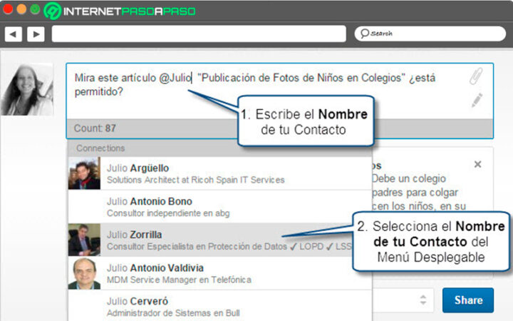 Mencionar en LinkedIn 】¿Qué Es? + Consejos 2025