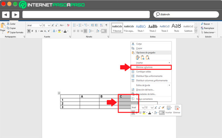 How to delete cells, columns and rows from a Microsoft Word table? step ...
