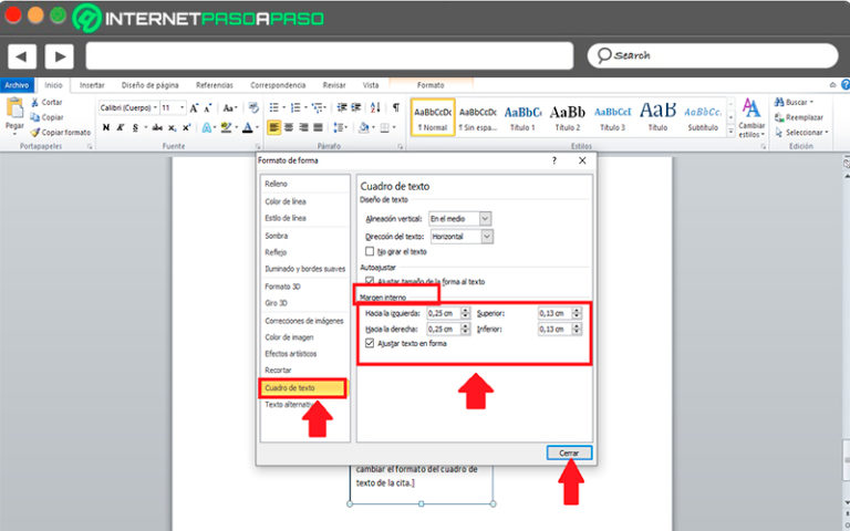 How to set text alignment and inside margins in a text box in Microsoft ...