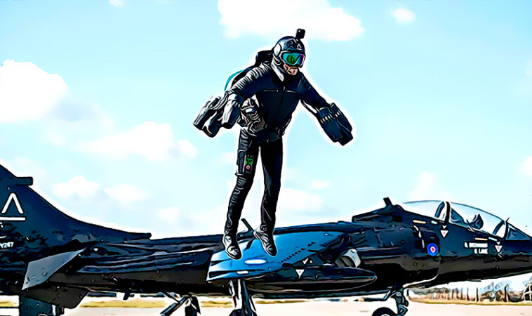 El CEO de Gravity muestra su nuevo jet pack sobre Chicago
