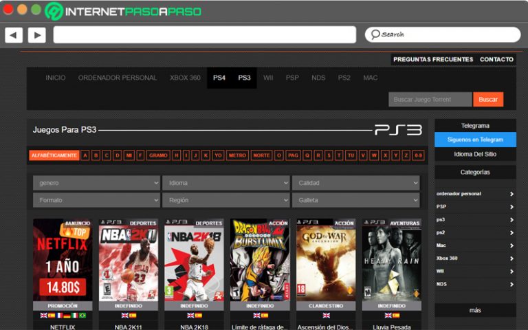 10 Webs para Descargar Juegos de PS3 】Lista 2025