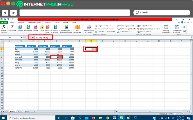 Funciónes MIN y MAX en Excel 】Guía Paso a Paso 2025