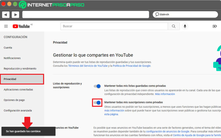 How to configure YouTube privacy options? step by step guide