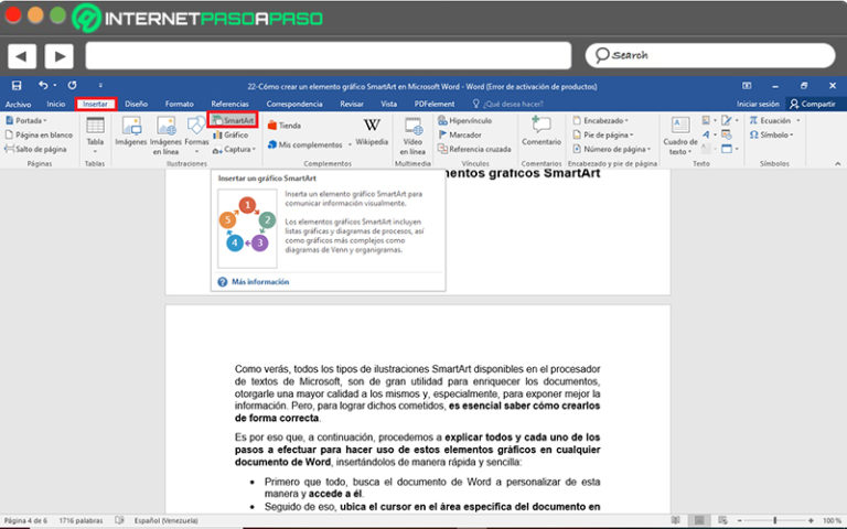 How to create a SmartArt graphic in Microsoft Word? step by step guide