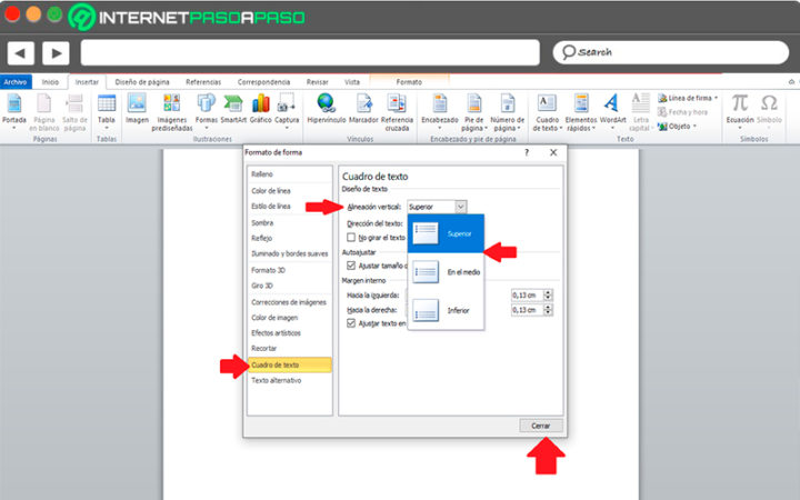 How to set text alignment and inside margins in a text box in Microsoft ...