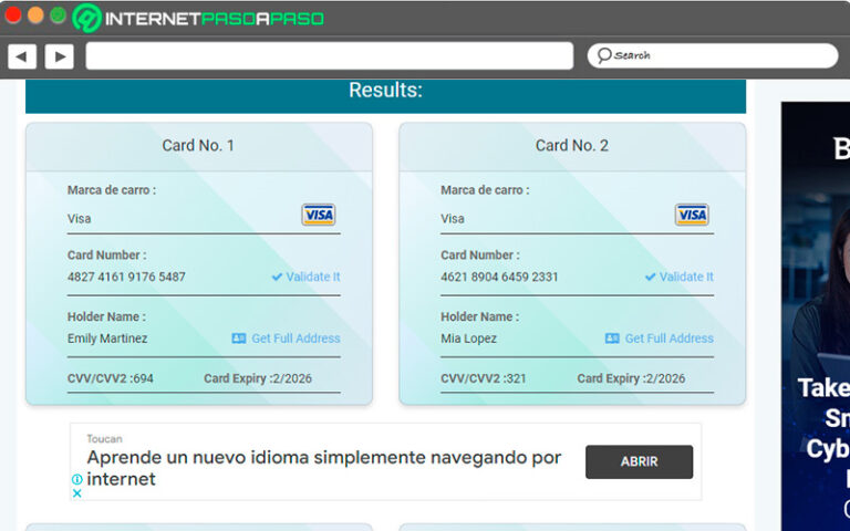 15 Generadores de Tarjetas de Crédito 】Lista 2025
