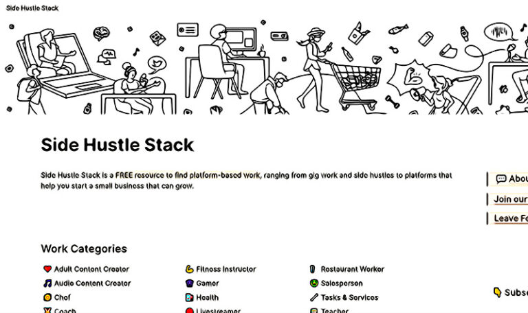 Side Hustle Stack, un sitio que te ayuda a ganar dinero online