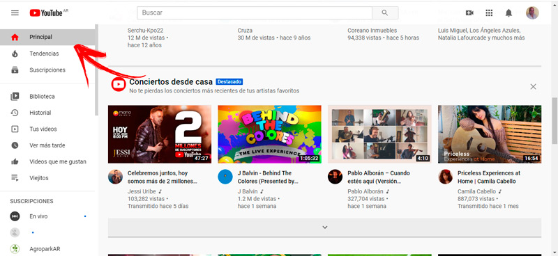 Home de YouTube 】¿Qué Es? + Secciones 2025